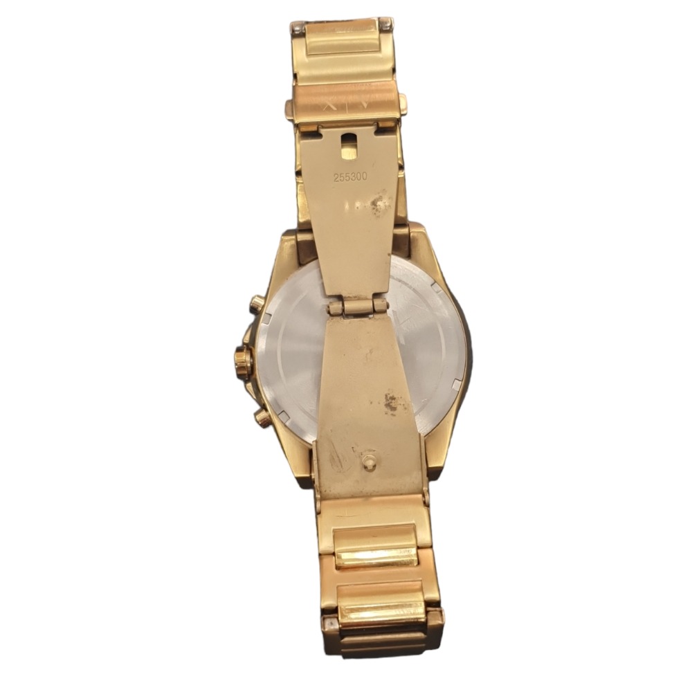 Pre-owned Armani exchange armani gold watch - Own4Less